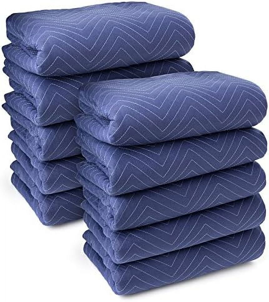 10 Moving & Packing Blankets - Deluxe Pro - 80" x 72" (40 lb/dz weight ...