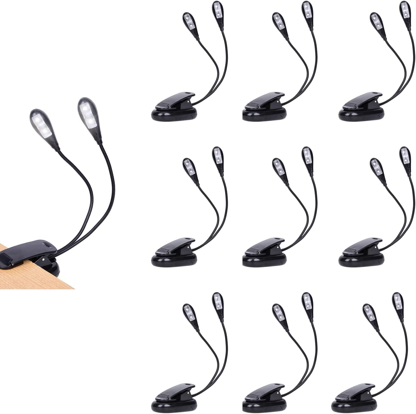 10 Music Stand Lights - Musician Piano Light Clip , & AAA , Eye Care ...