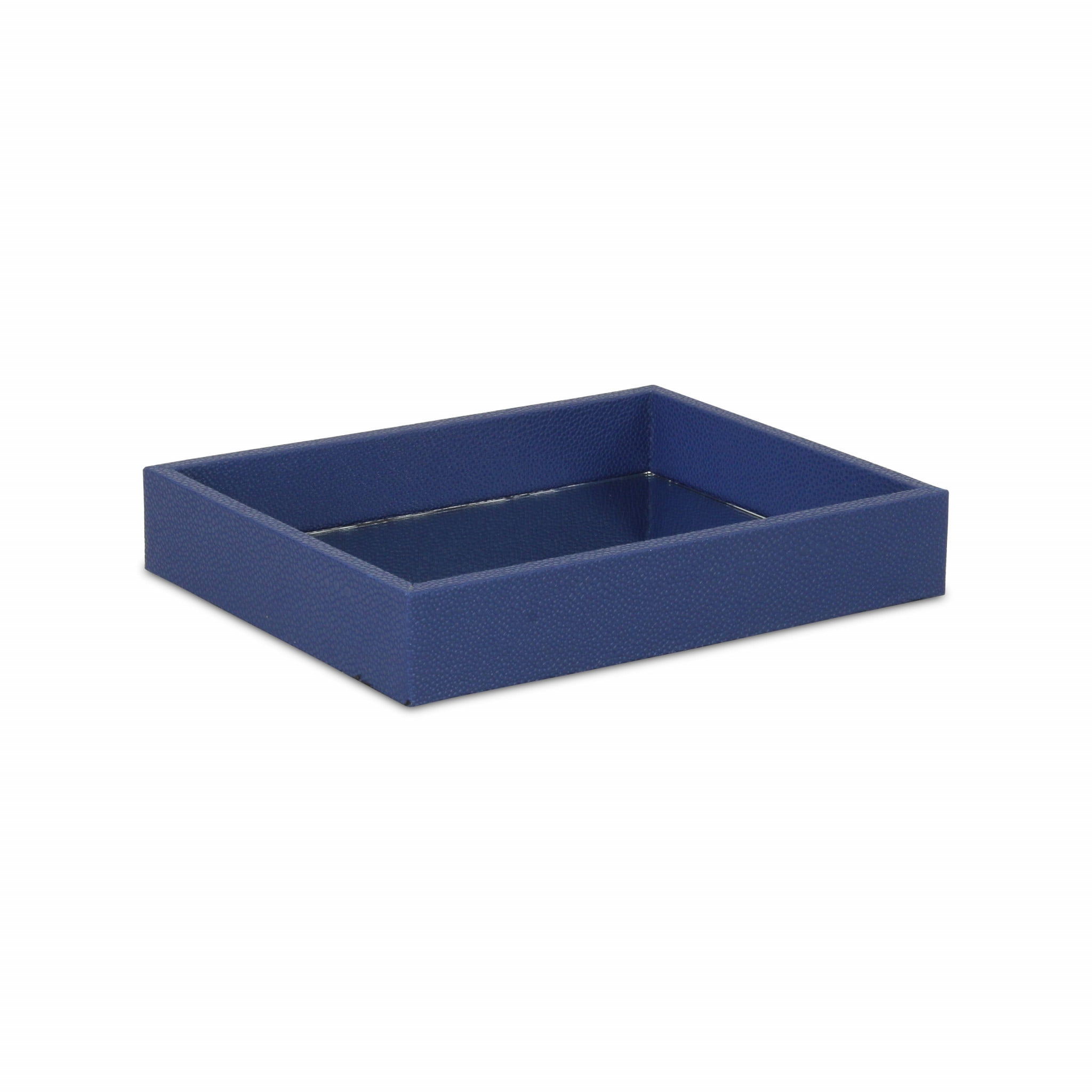 10" Navy Blue Rectangular Wood Handmade Tray - Walmart.com