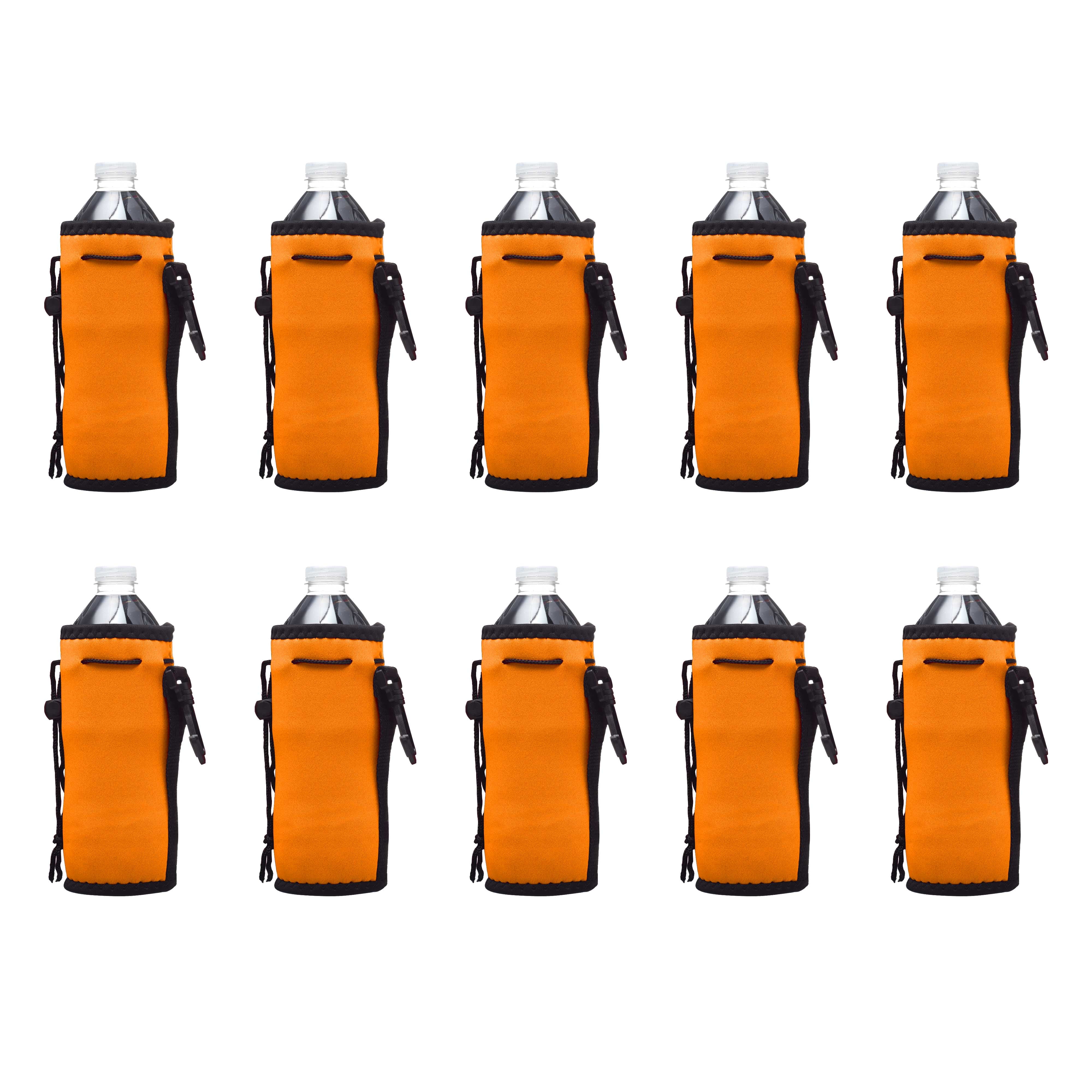 10 Neoprene Water Bottle Drawstring Insulators Pack - 12 oz. Longneck ...