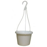 10 New ~ 10 Inch Hanging Basket Plastic Pots ~ White ~ Pots are 9 Inch ...