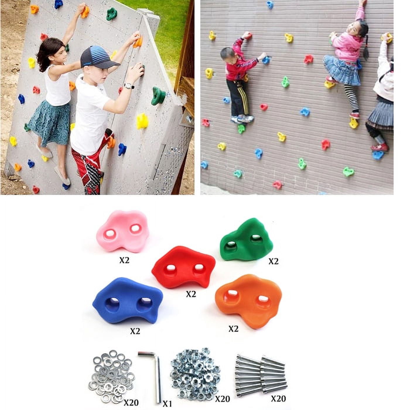 10 Ninja Tree Climbing Holds for Kids Climber, Adult Climbing Rocks for ...