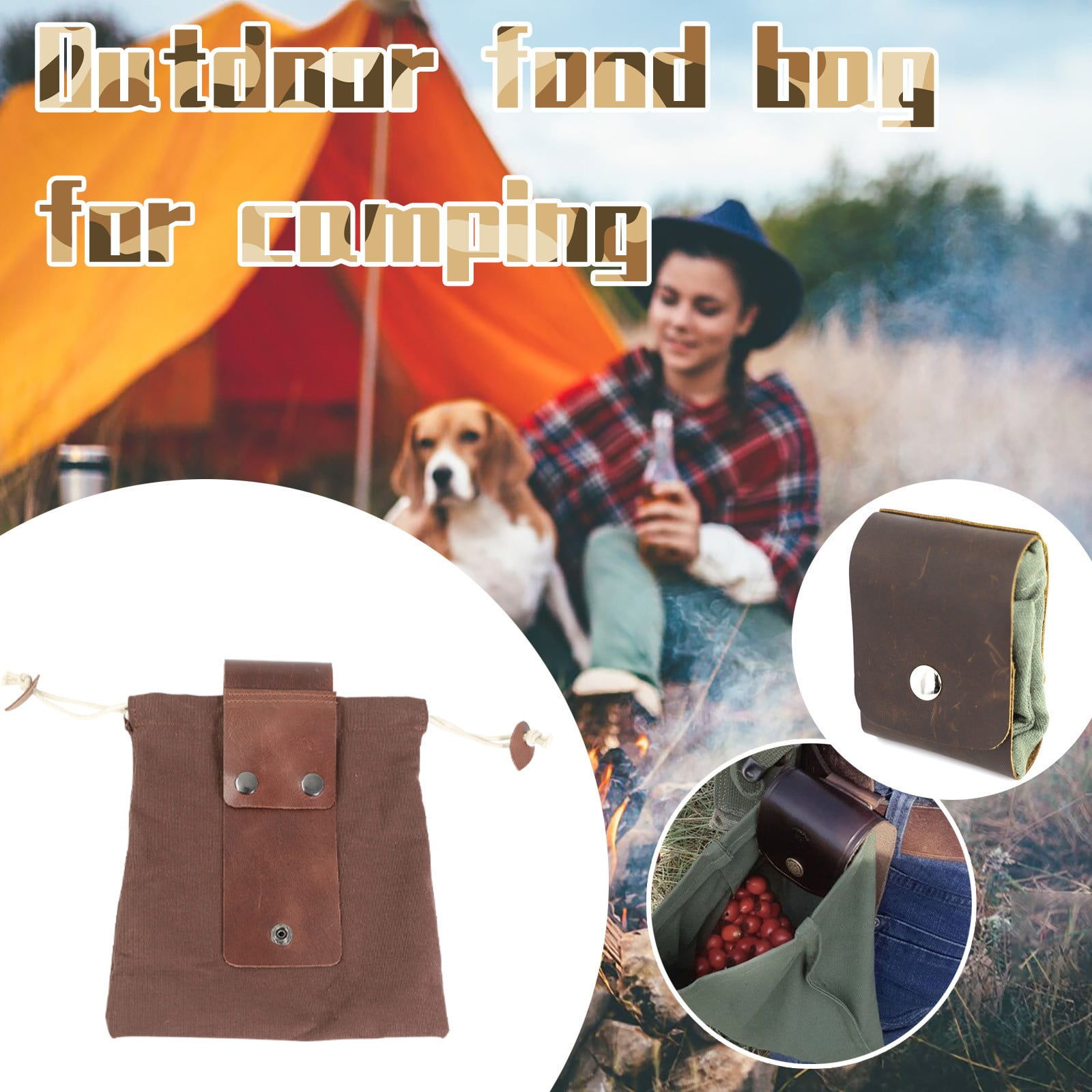 Under 10, Outdoor Foraging Bag, Fruit Picking Waist Bag, Camping Tool ...