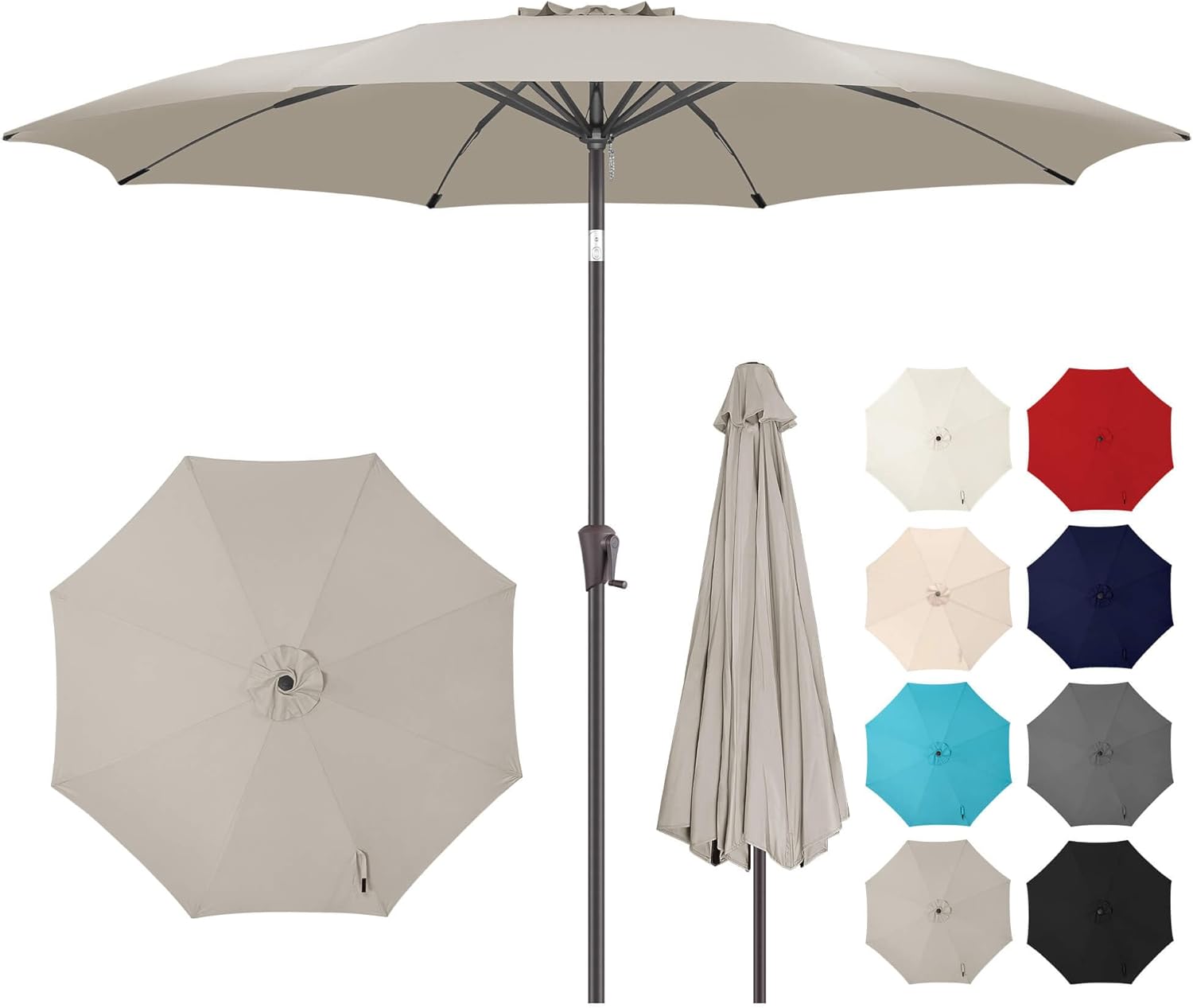10" Outdoor Patio Umbrella - Table Umbrella Waterprool UV Protection ...