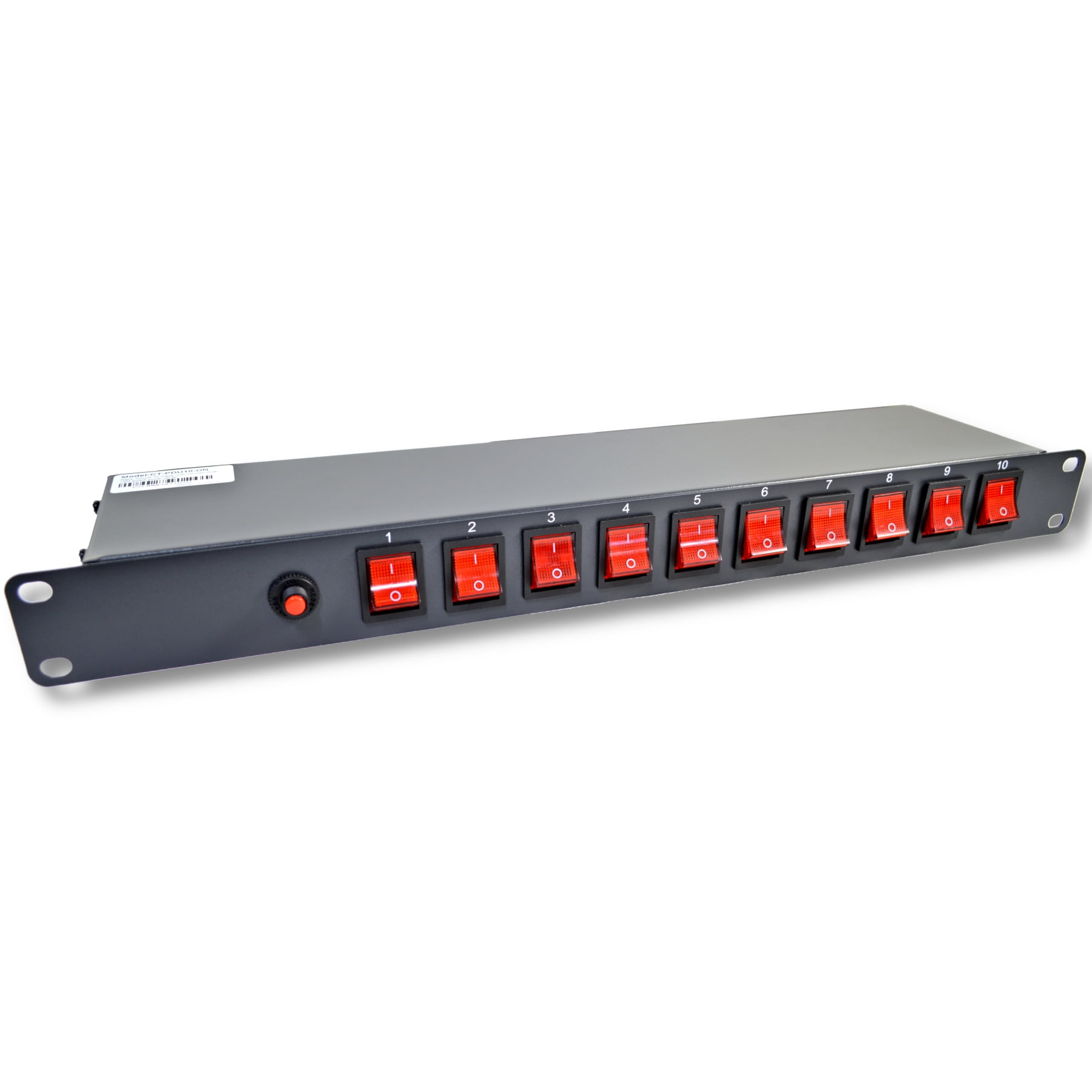 Walmart 10 Outlet Power Strip, 15A 125V, 1U Rack Mount PDU, Surge Protector with Switch ...