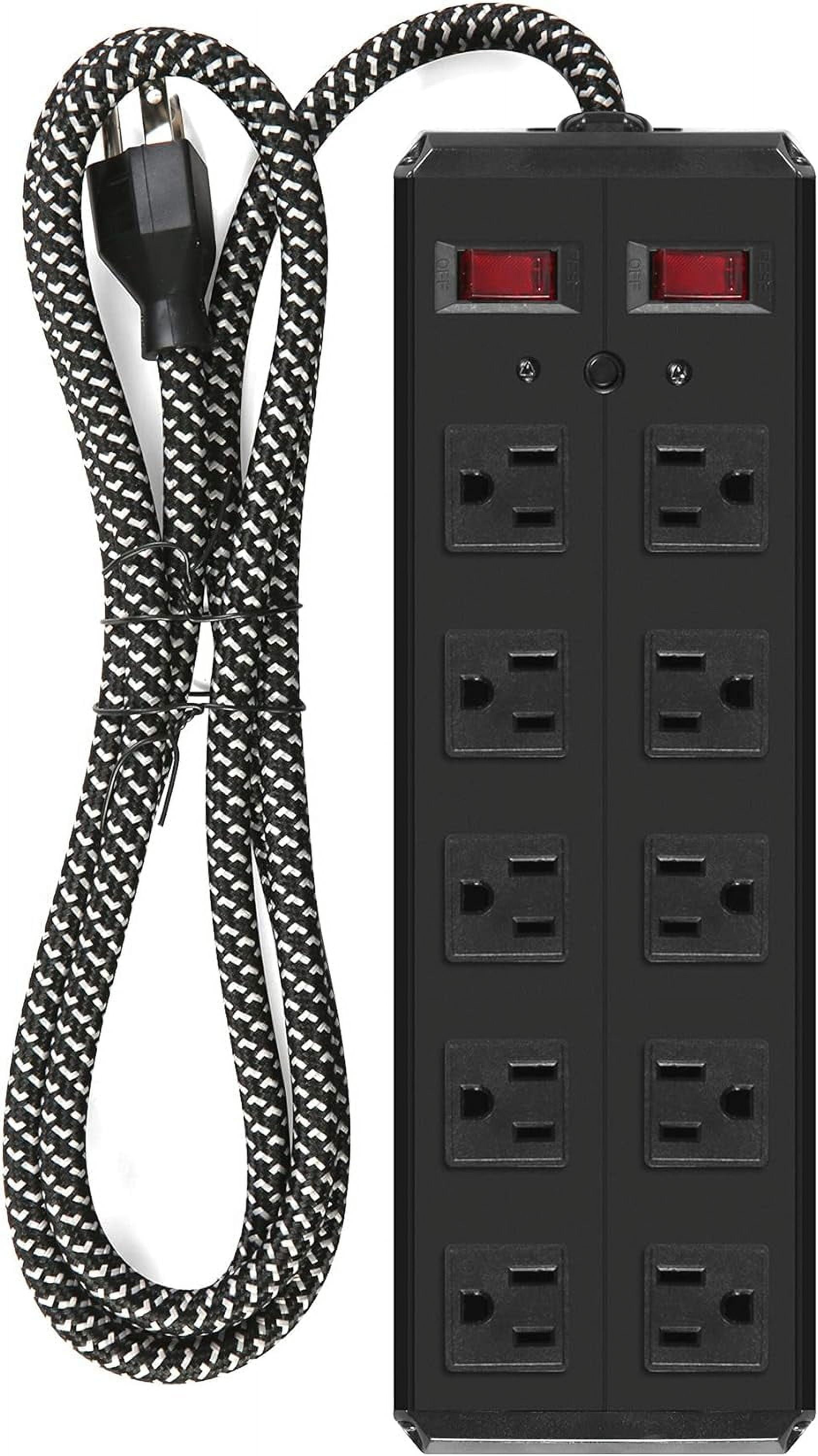 10 Outlets Power Strip with Surge Protector, 6 ft Extension Cord Heavy ...