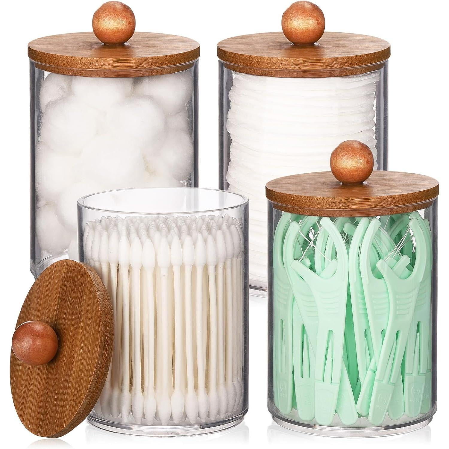 10 Oz Bathroom Manager Accessory Storage Container, Transparent Plastic ...