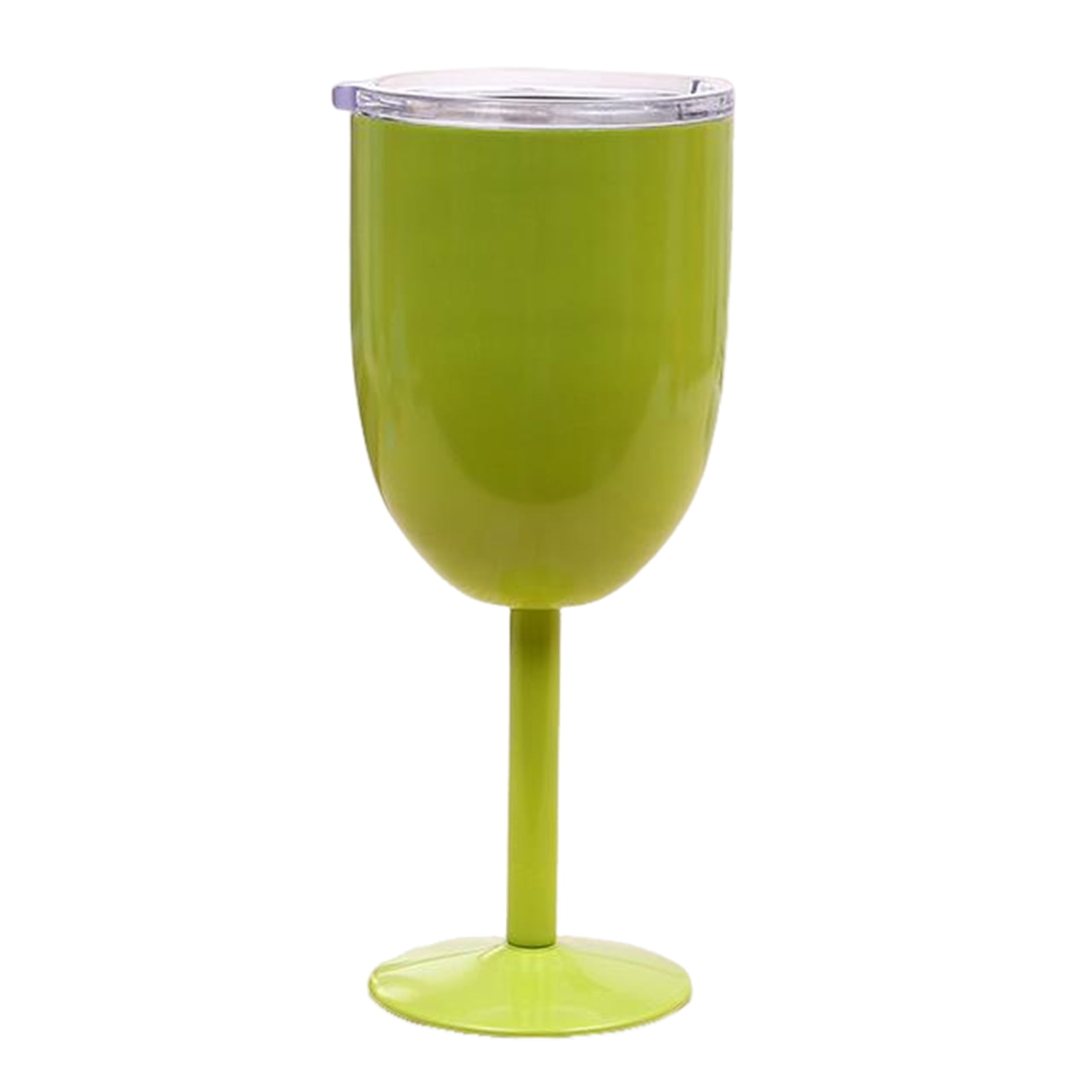 10 Oz Insulated Cocktail Glass Double Walled High-foot Lidded Tumbler ...