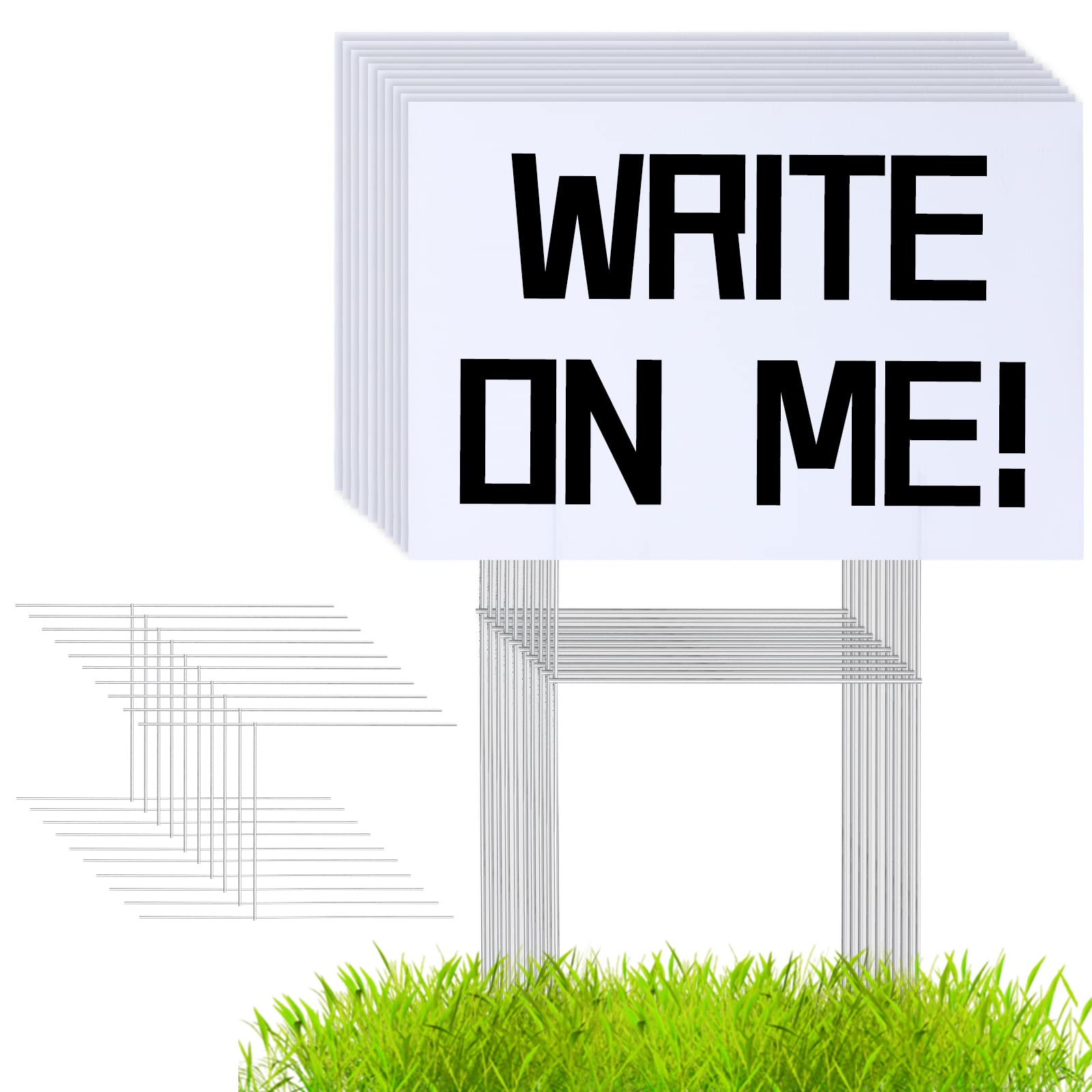 10 PACK 18 x 12 Inches Blank Yard Signs - Waterproof Corrugated Plastic ...