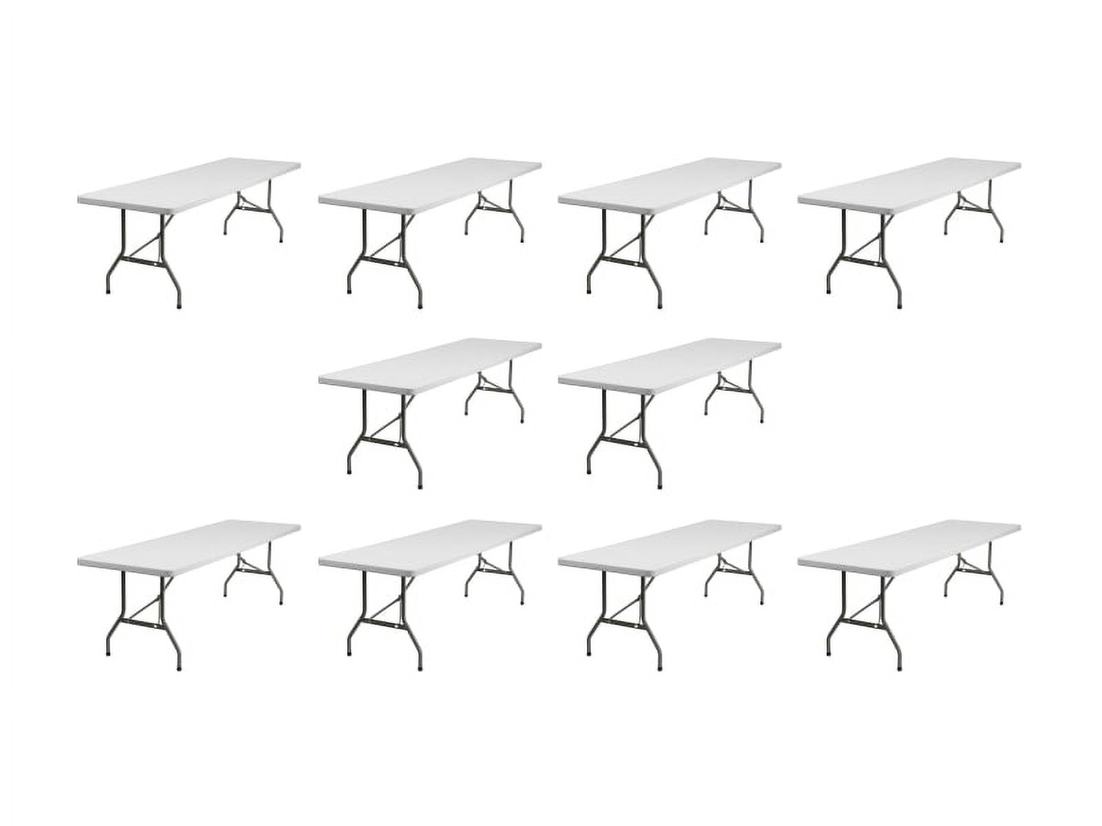 10-Pack Commercial Grade 30''x96'' Rectangular Granite White Plastic ...