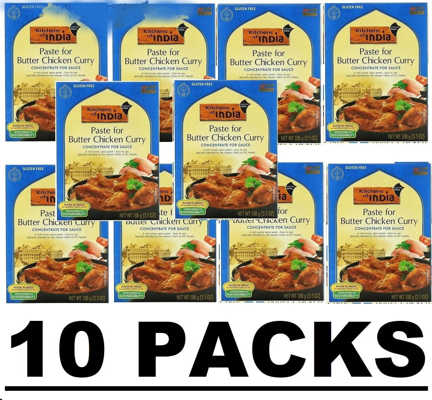 10 PACKS - Kitchens Of India Butter Chicken Curry Paste 3.5 oz ...