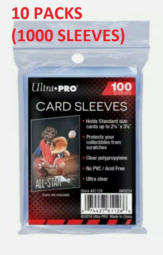 10 PACKS - Ultra Pro REGULAR CARD PENNY SLEEVES - 1000 SLEEVES TOTAL ...