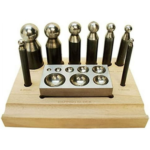 10 PC Dapping Block Punch Puncher Round Circle Metal Forming Steel 5 to ...