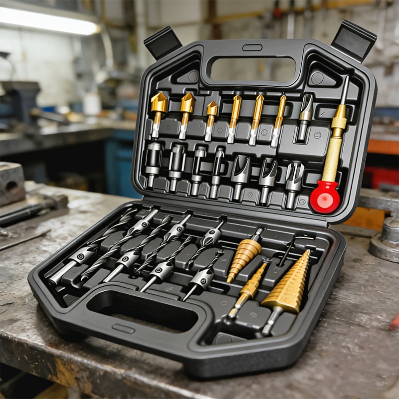 10-PC Multi-Purpose Drill Bit Set: Step, Center Punch, Wood ...