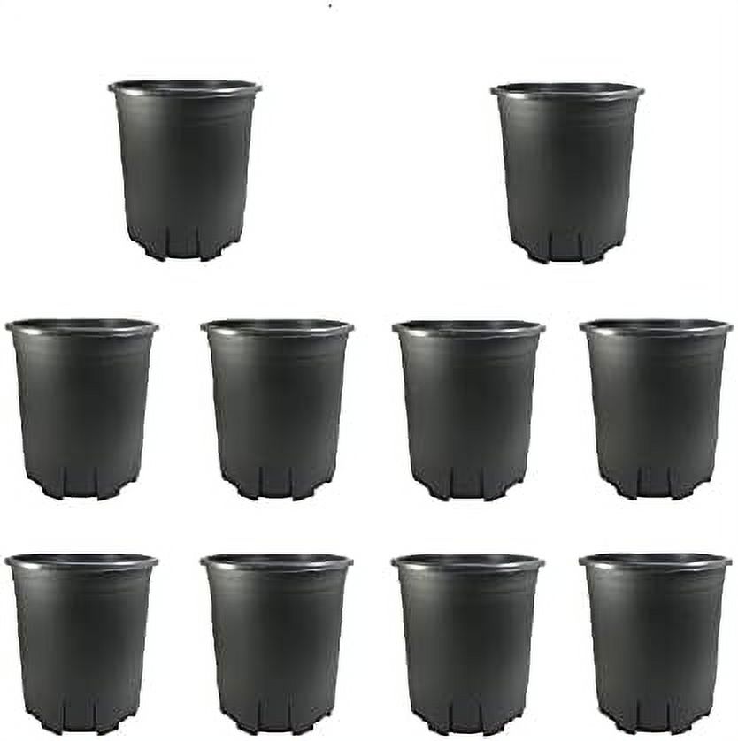 10 PCS / 0.5 Gallon Black Plastic Pots With Root Control Design/ For ...