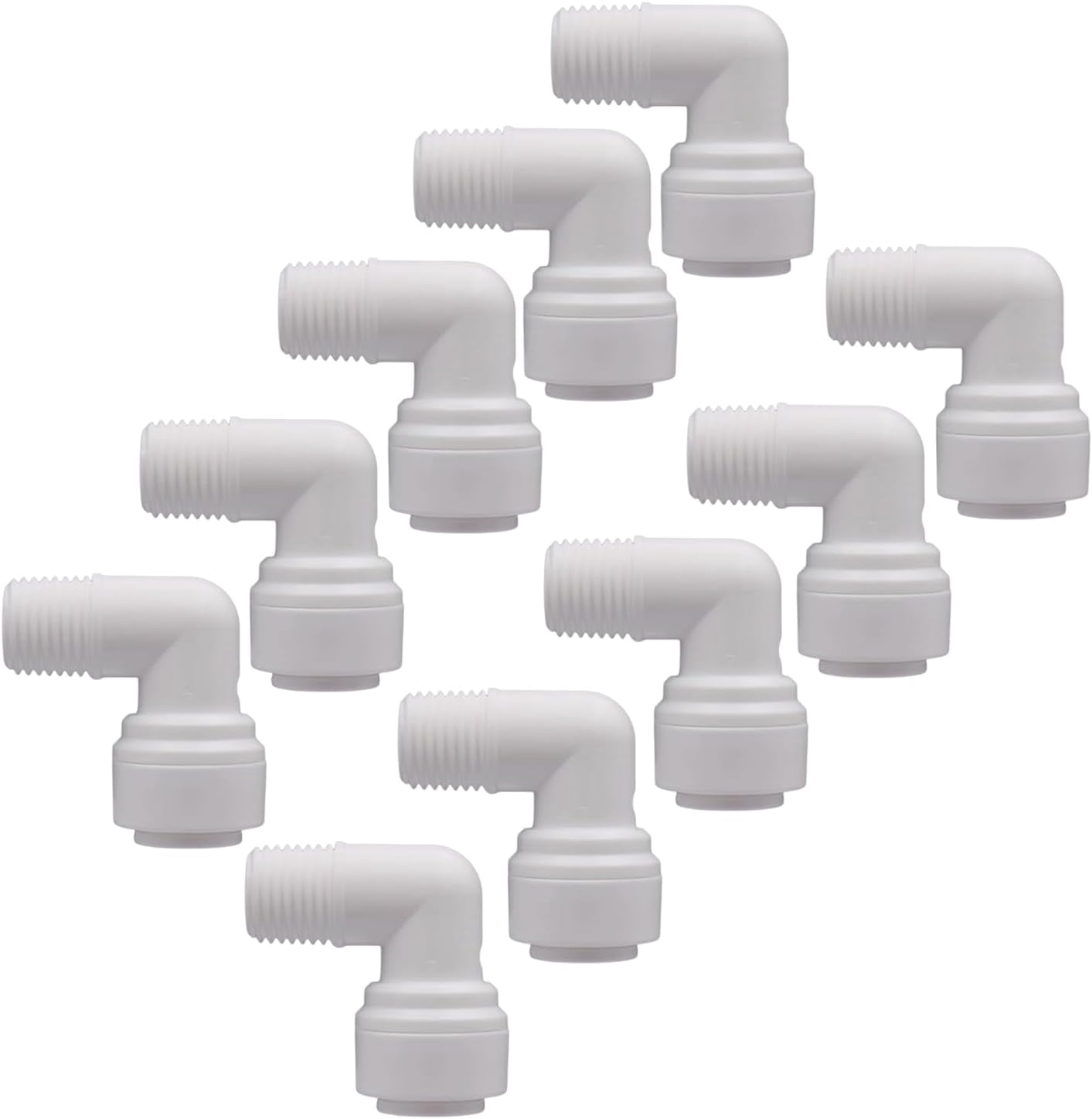 10 PCS 1/4" Male x 3/8" OD Push to Connect Tube Fitting - Quick Connect ...