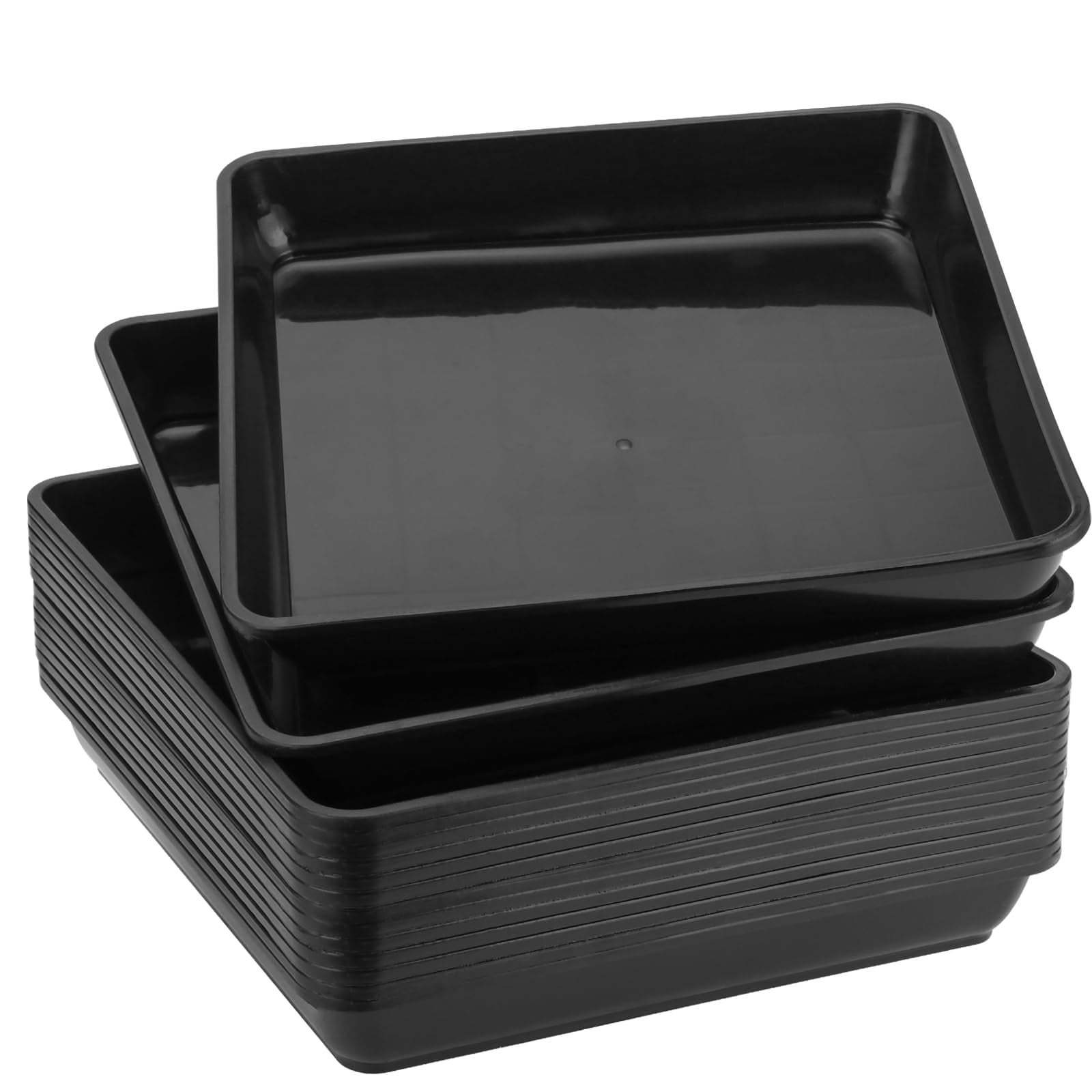 10 PCS 11 x 11 Inch Square Plant Saucer, Plastic Plant Saucer Drip Tray ...