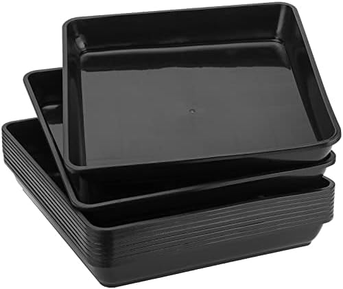 10 PCS 11 x 11 Inch Square Plant Saucer, Plastic Plant Saucer Drip Tray ...