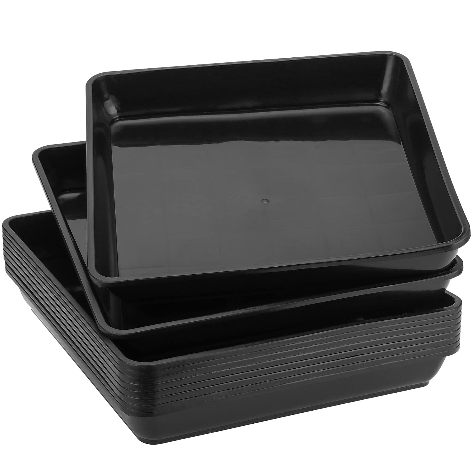 10 PCS 11 x 11 Inch Square Plant Saucer, Plastic Plant Saucer Drip Tray ...