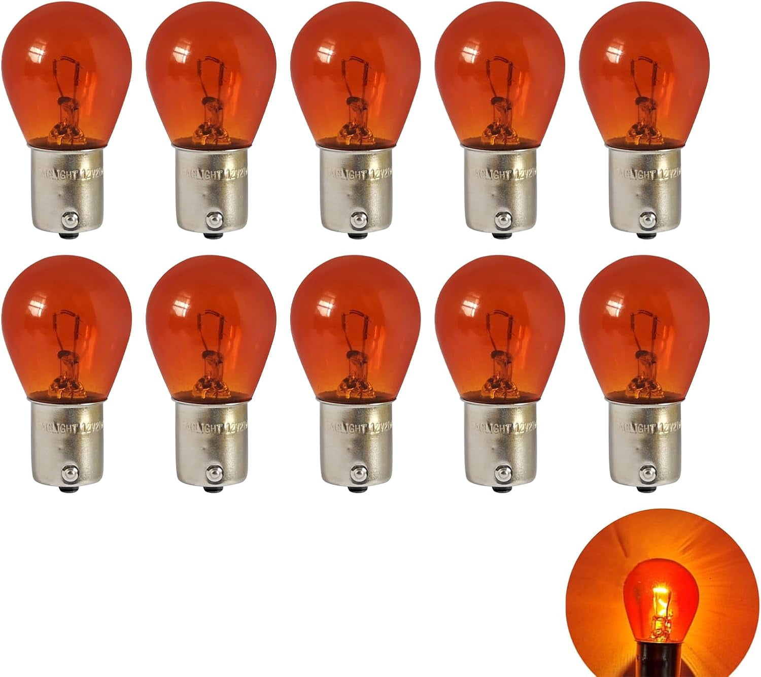 10 PCS 1156 Car Turn Signal Bulbs, P21W 1141 S25 12V21W BA15S Car Turn ...