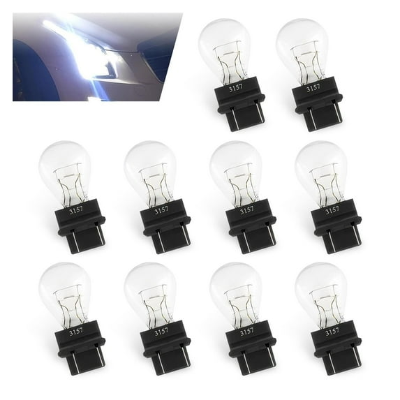 10 PCS 3157 Car Bulb, 12V Halogen Brake Light, Tail Light, Reverse ...