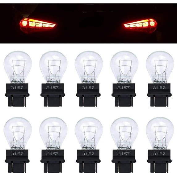 10 PCS 3157 Tail Light Bulb, Miniature Brake Light Bulb, Waterproof ...