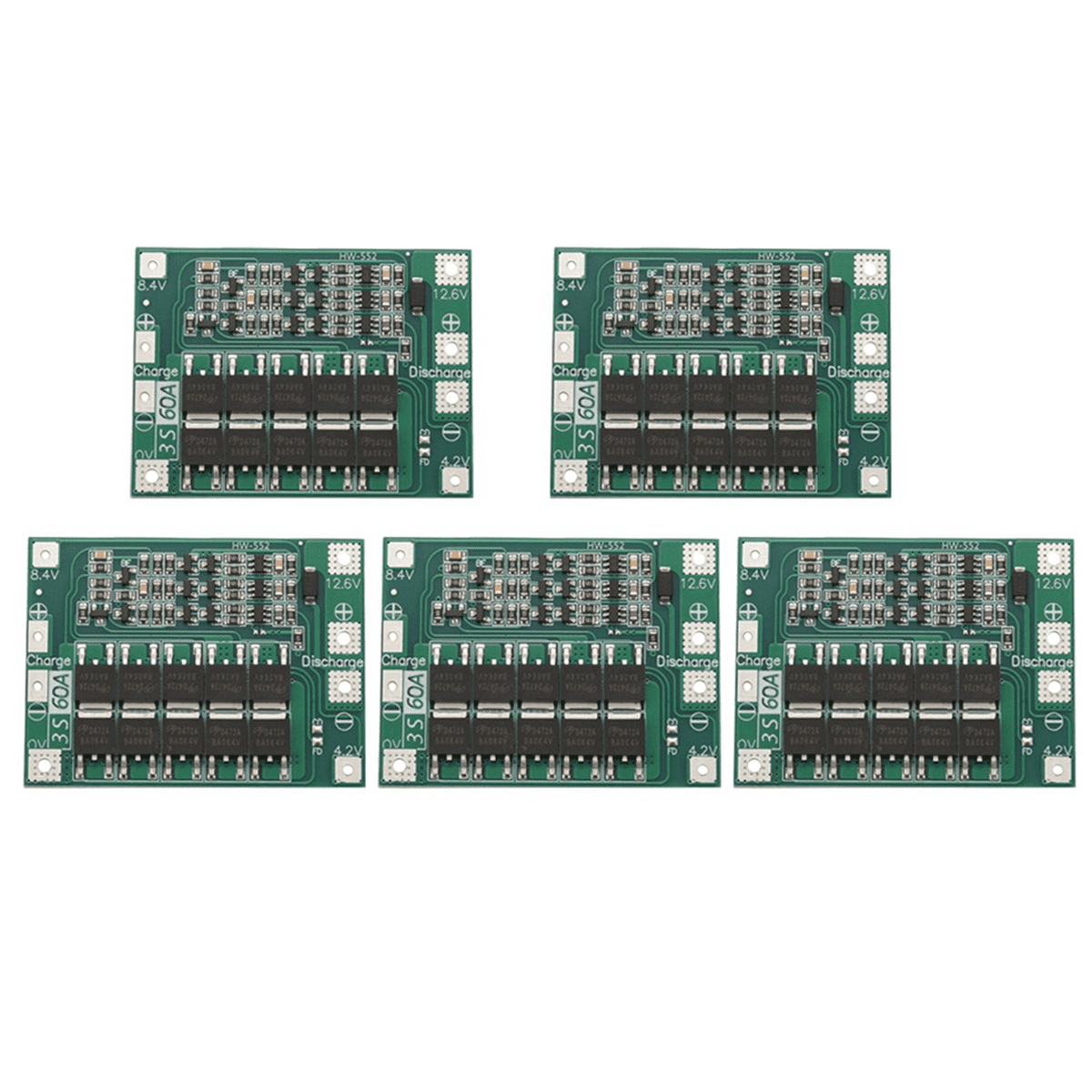 10 PCS 3S 60A Board 11.1V 12.6V 18650 Li-Ion Lithium Battery Protection ...