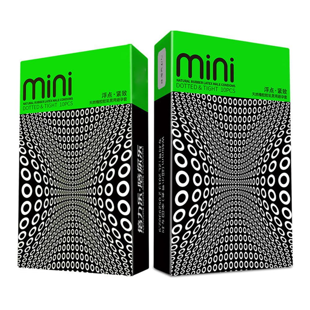 10 PCS 46mm Mini Size Ultra Small Condoms Tight Sensation Cock Sleeve ...
