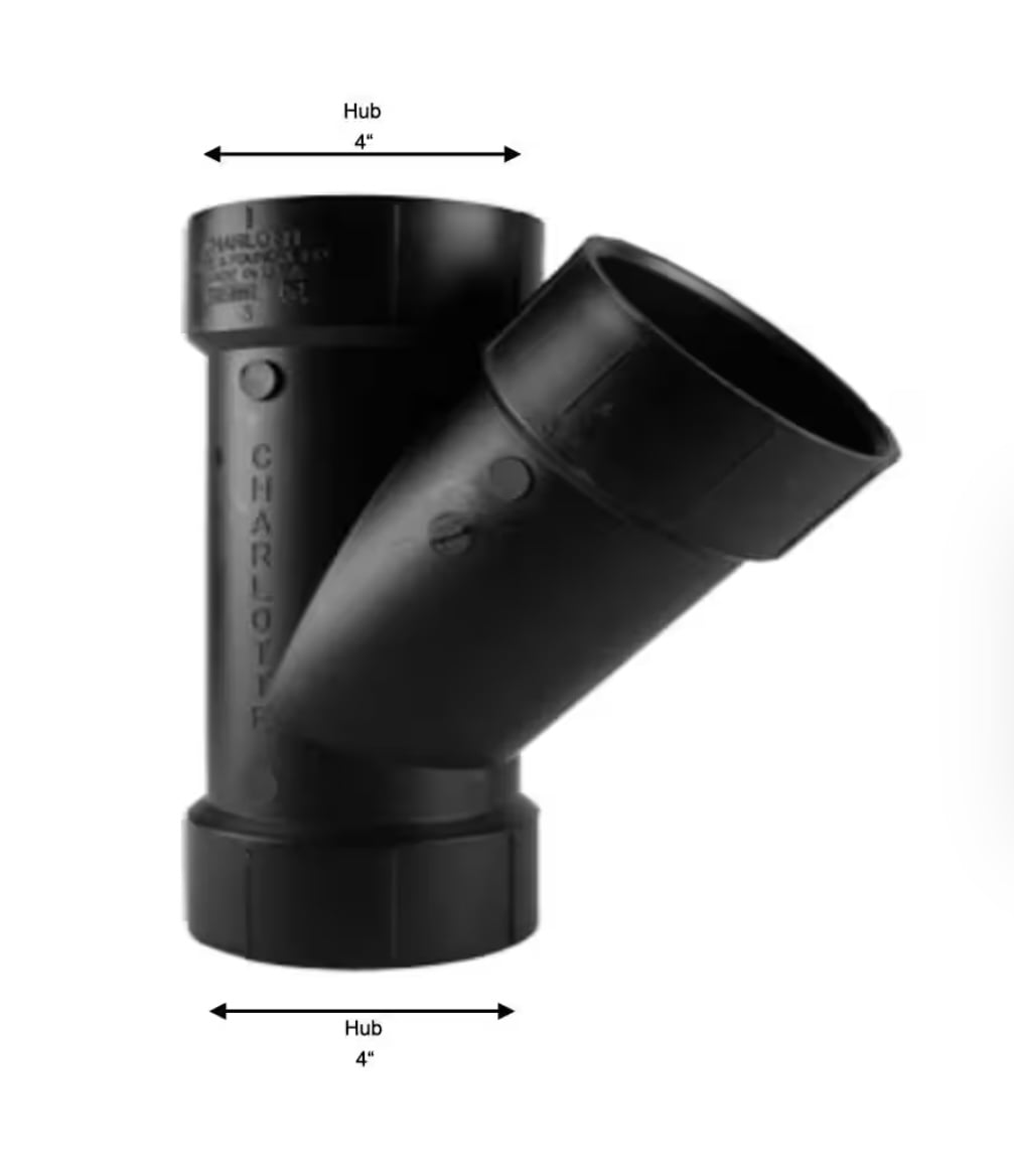 (10 PCS) 4x4x2 Inch Reducing WYE , ABS ,Fitting - Walmart.com