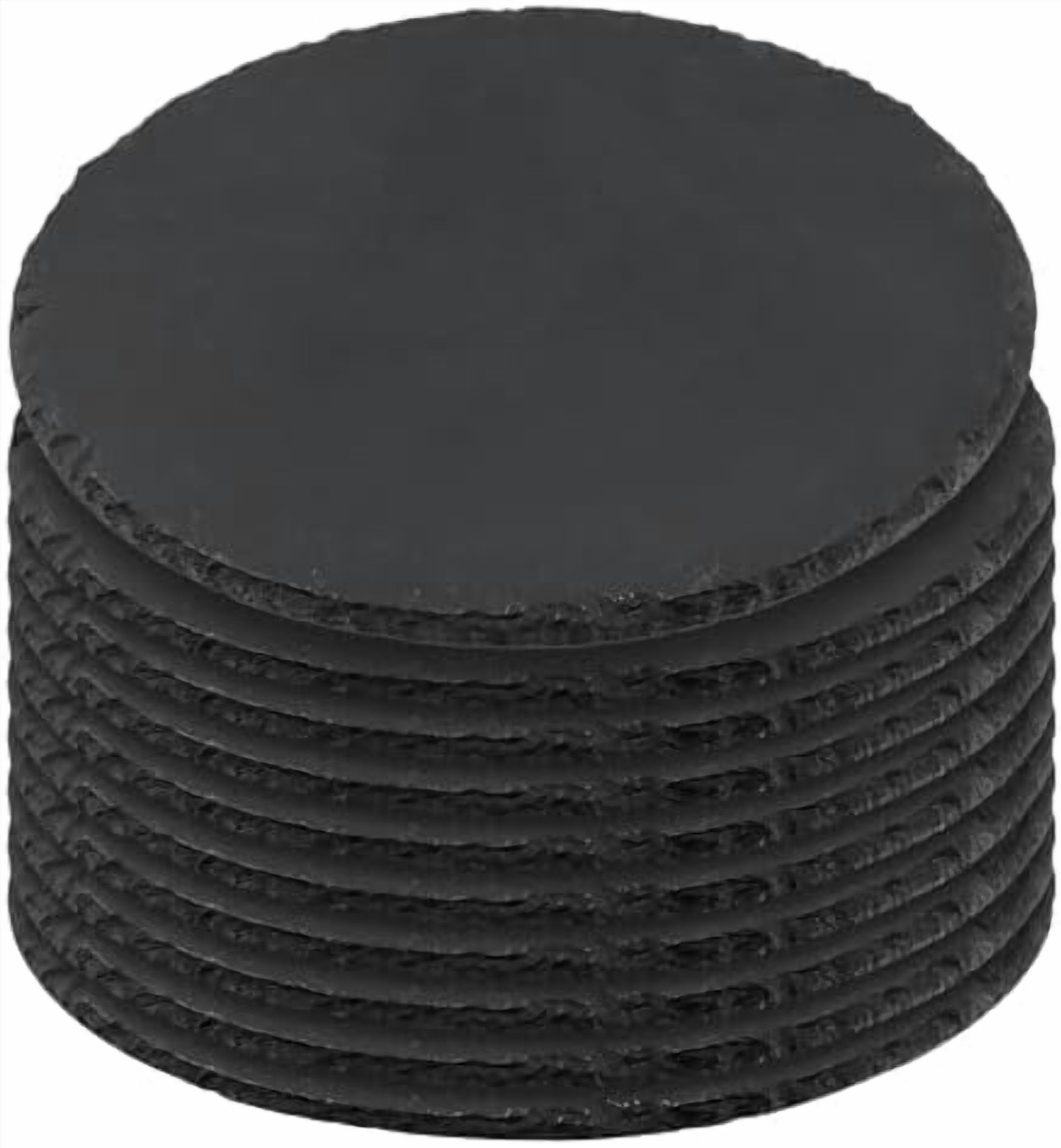10 PCS 8 Inches Slate Board - Black Cheese Plates, Round Charcuterie ...