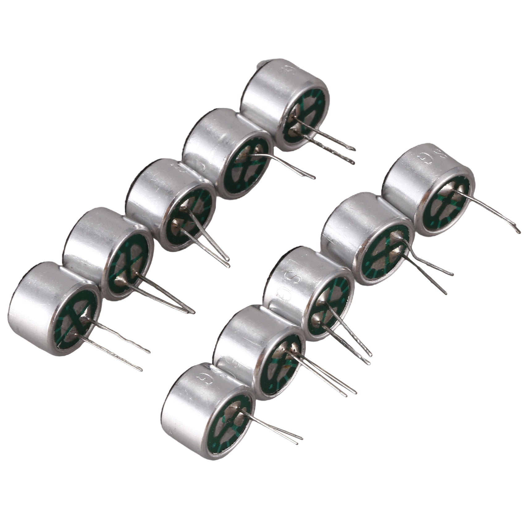 10 PCS 9.7mm x 7mm 2 Pin MIC Capsule Electret Condenser Miniphone ...