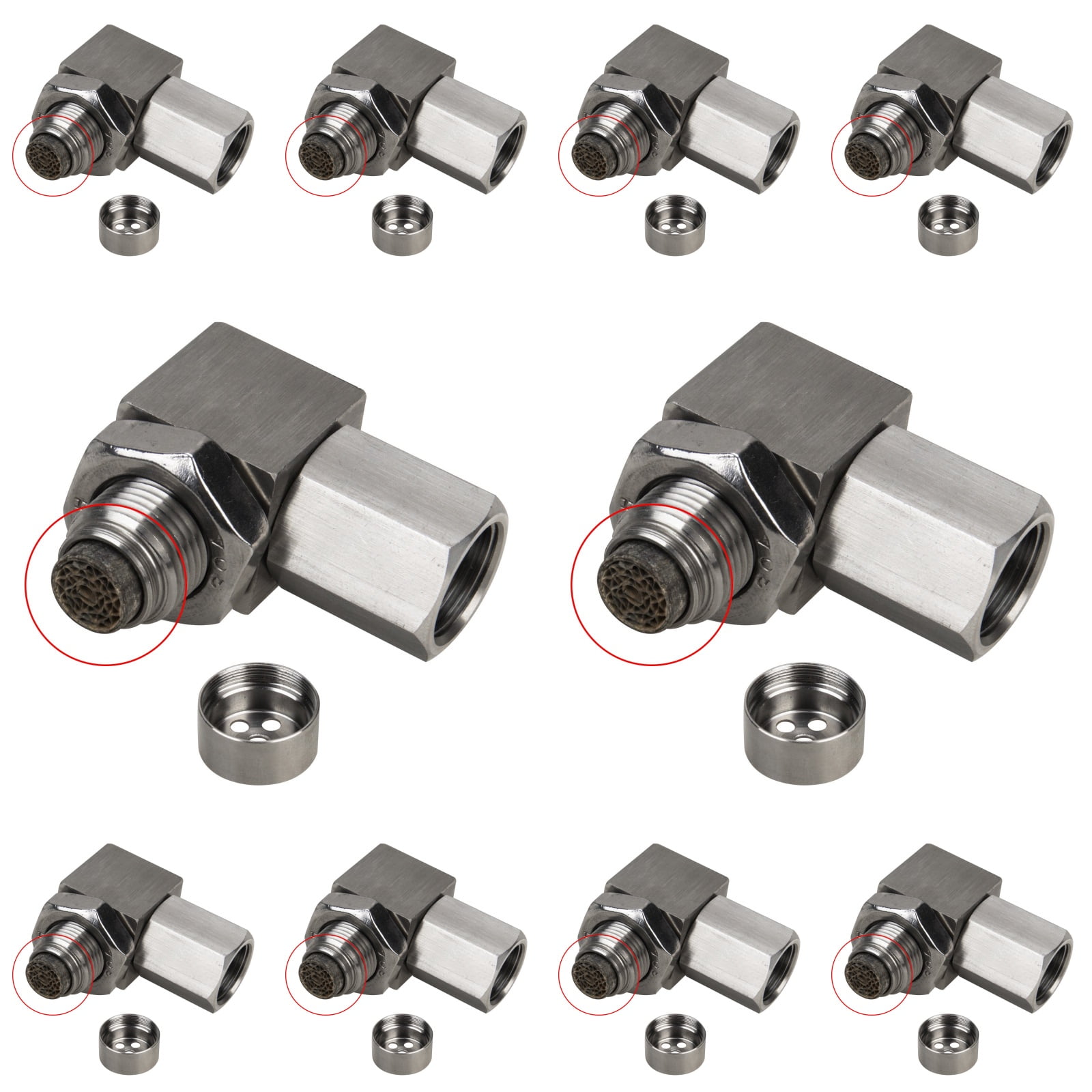 10 PCS 90 Degree Car Oxygen O2 Sensor CEL Fix Check Engine Light ...