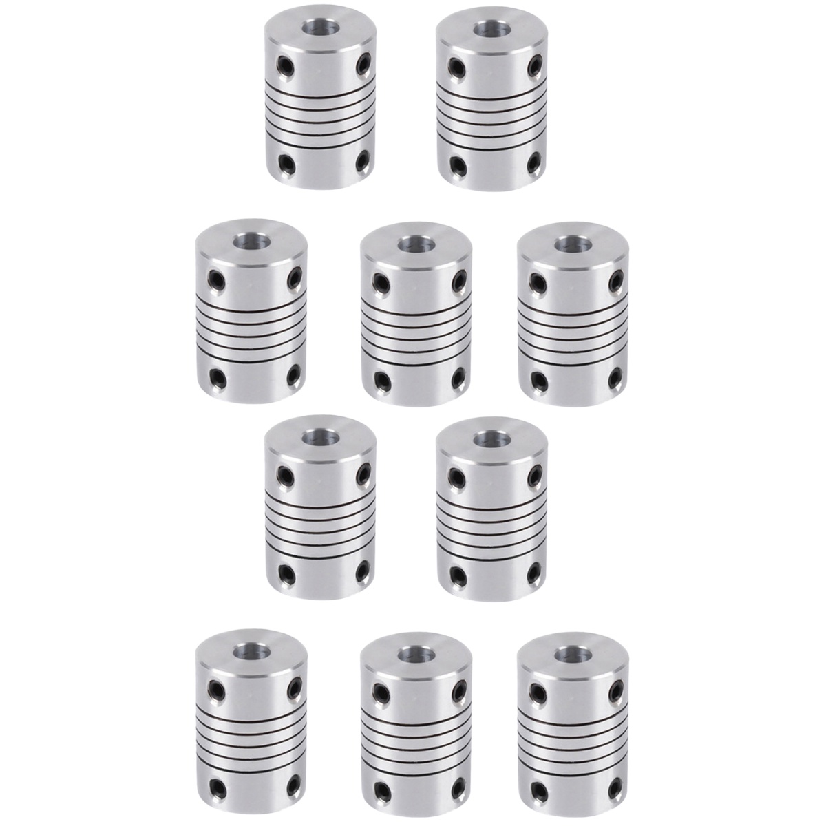 10 PCS Aluminium Stepper Motor Shaft Coupling Encoders 3D Printer ...