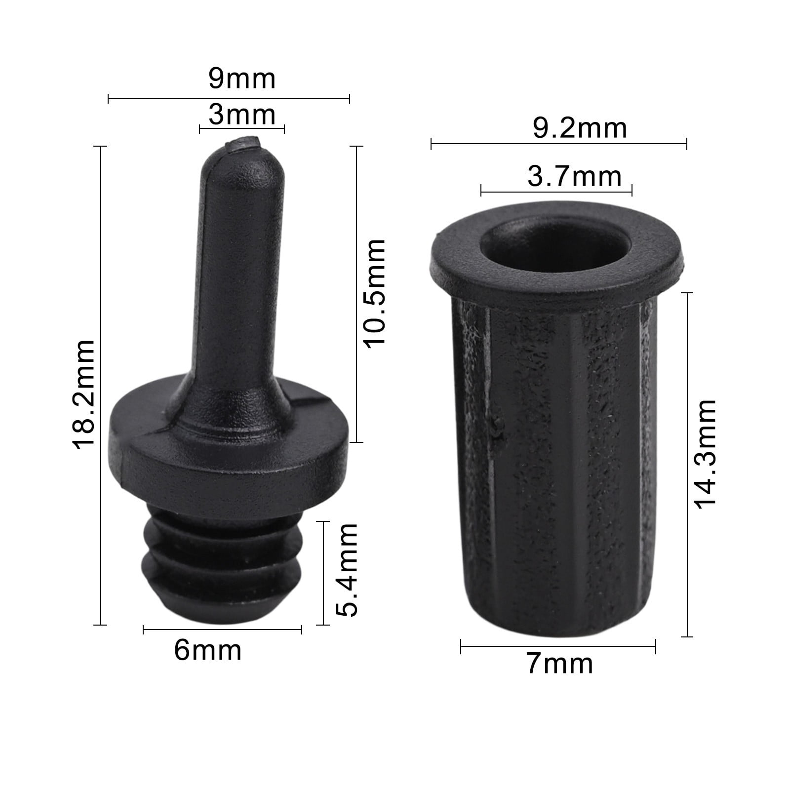 10 PCS Audio Speaker Buckles Plastic Ball Socket Type Grill Guides Peg ...