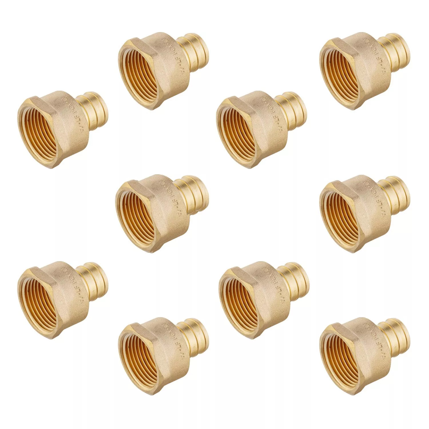 10 PCS Barb PEX 3/4" x 3/4" Female NPT Thread Adapter Crimp Fitting - Walmart.com