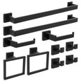 10 PCS Bathroom Hardware Accessories Set 23.6 Inch Stainless Steel Bath ...