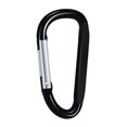 10 PCS Black Aluminum Alloy Carabiner Clip Spring Snap Hook Keychain D ...
