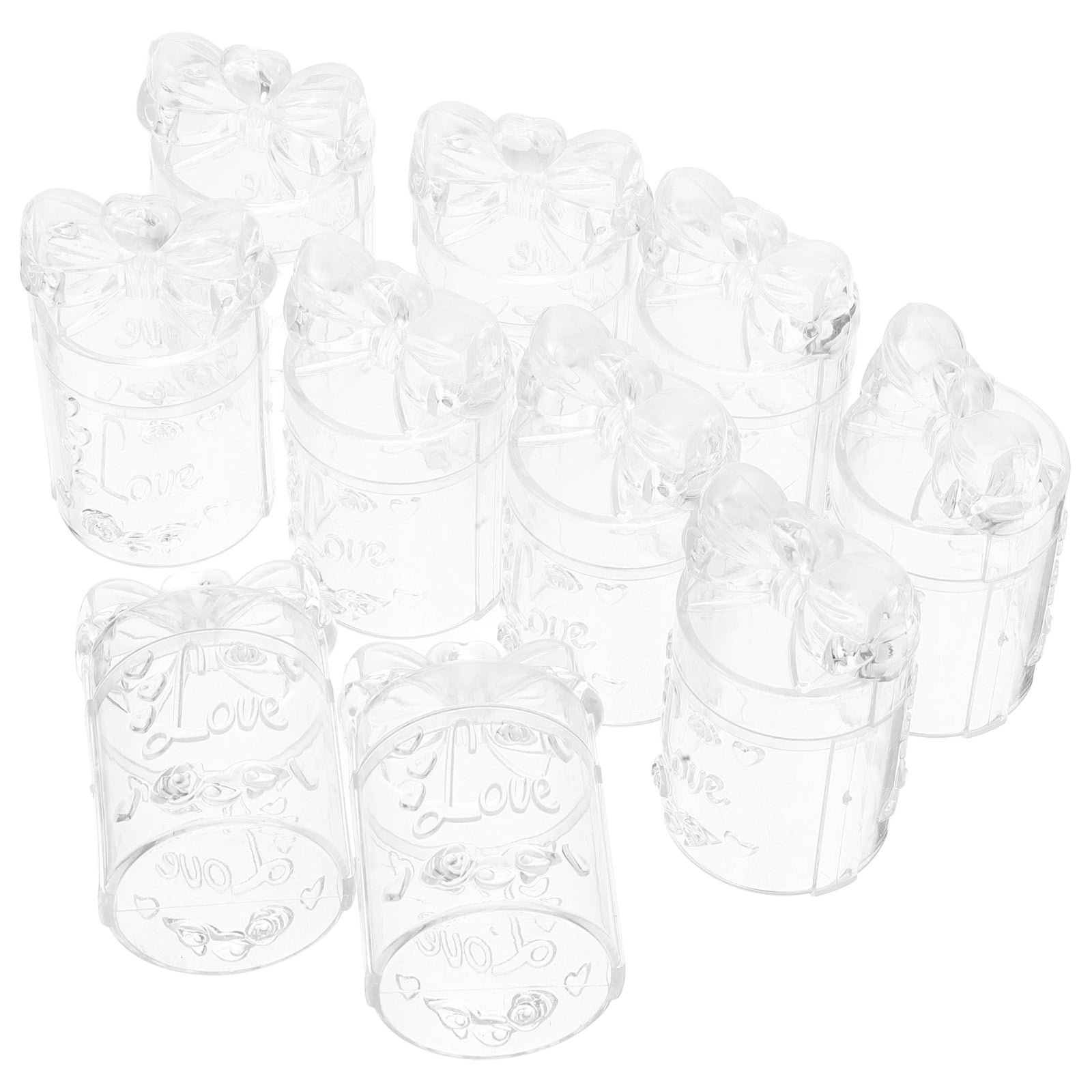 10 PCS Bundle European Style Candy Box 9.00X5.00X4.50CM Transparent ...