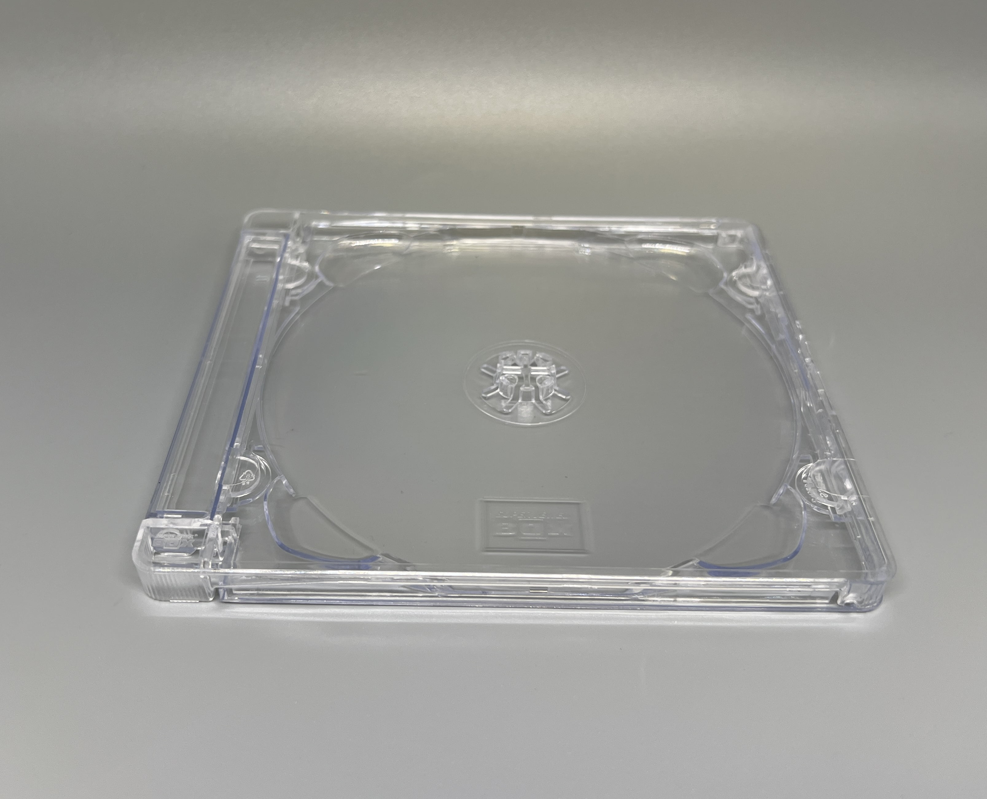 10 PCS CLEAR ORIGINAL SINGLE SUPER JEWEL BOX W/SJB LOGO, LARGE HINGE,O ...