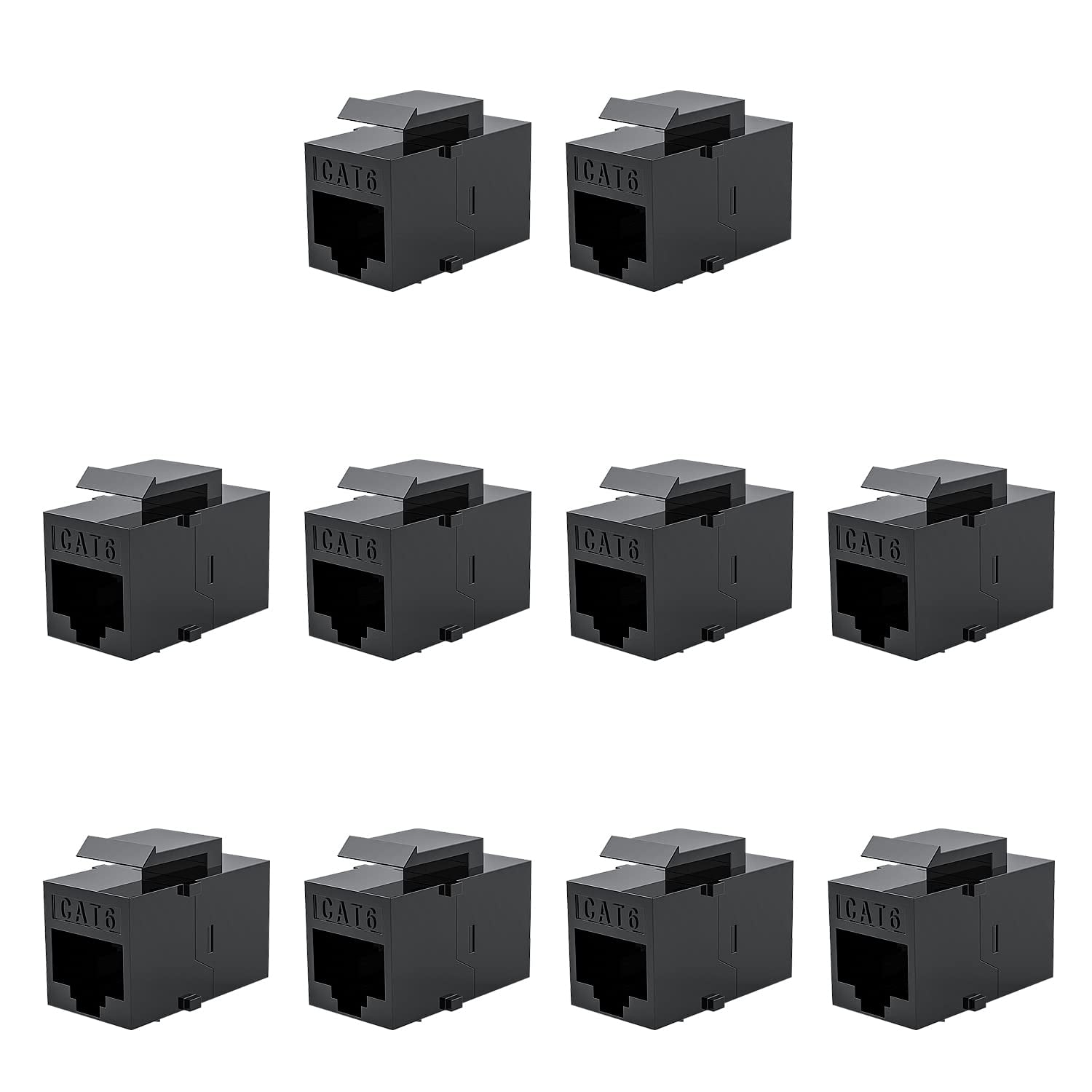 10 PCS Cat6 RJ45 Keystone Coupler, Cat6 Keystone Jack Inline Coupler ...