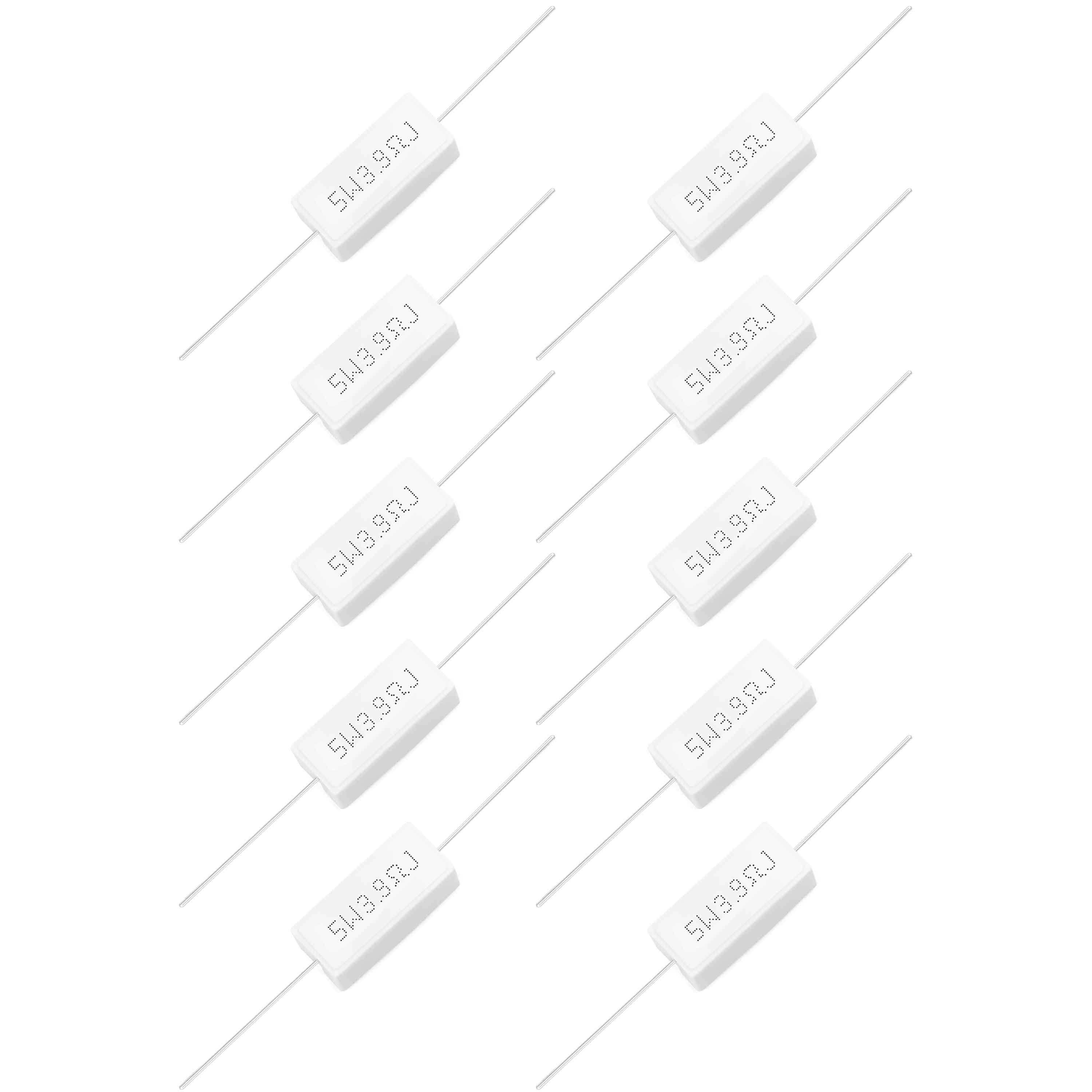 10 PCS Cement Resistor, 5W Resistor,1KV 5% Tolerance Axial Leaded Wire ...