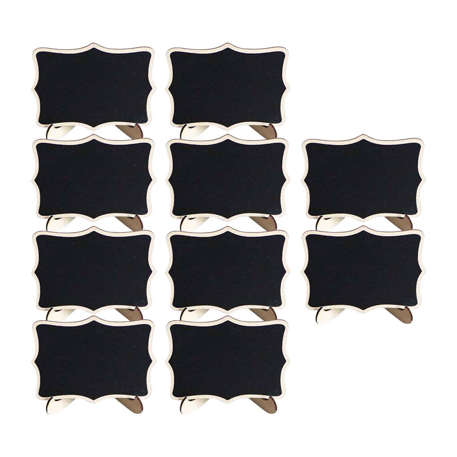 10 PCS Chalkboard Signs With Easel Stand, Wooden Blackboard Labels For ...