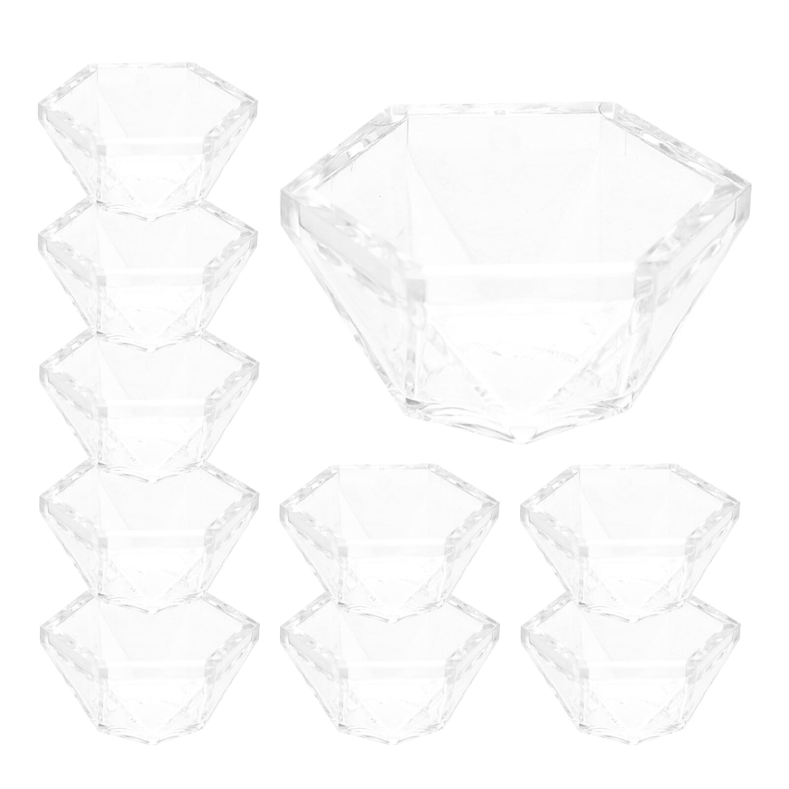 10 PCS Clear Serving Bowls Rotating Display Stand Transparent - Walmart.com