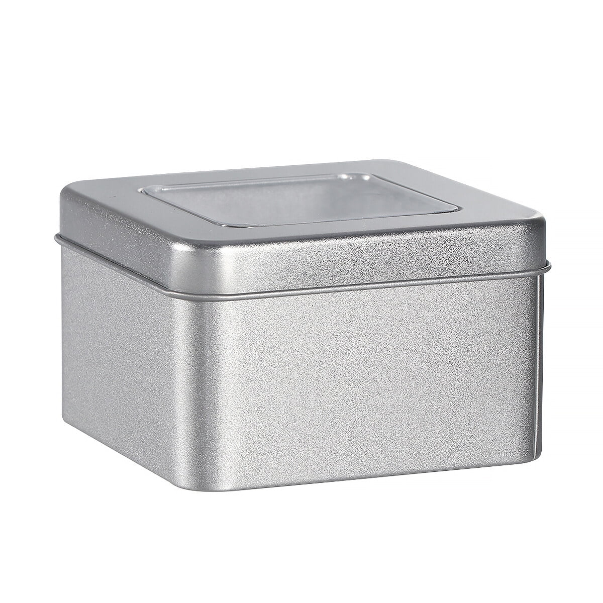 10PCS Matte Clear Square Empty Tin for Store Spices Candies Tea Gift ...
