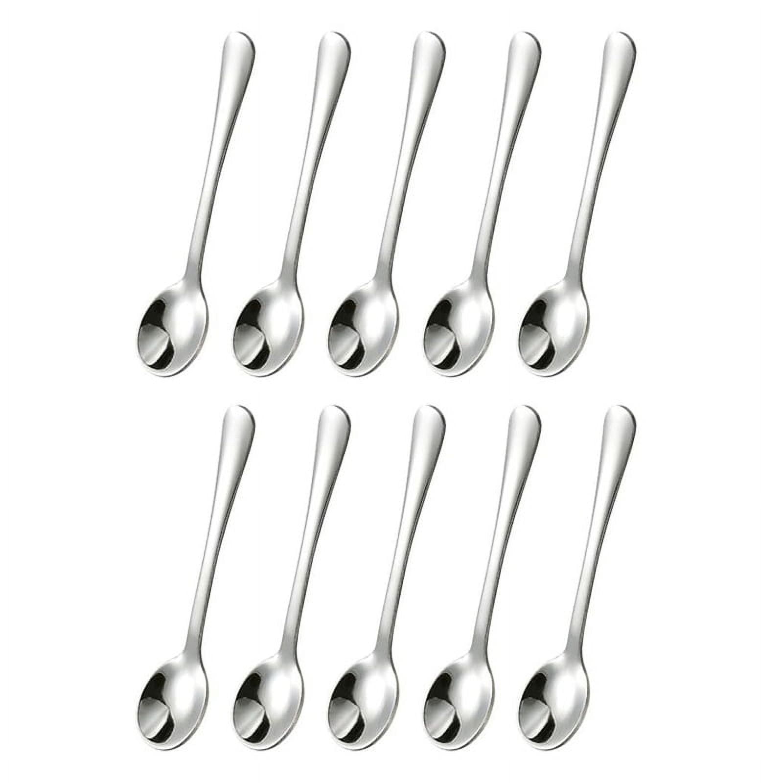 10 PCS Condiment Spoons Stainless Steel Mini 3 Inches Cute Small Silver ...