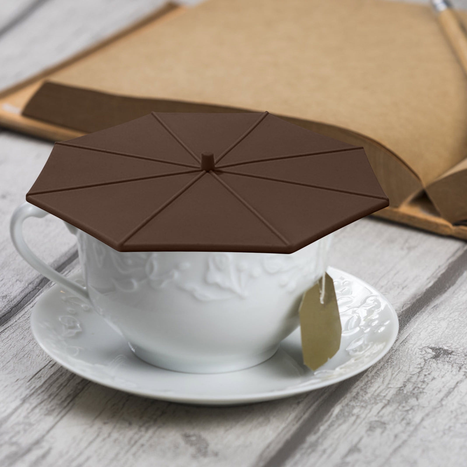 10 PCS Cup Lids Umbrella Mug Cup Lid Covers Anti-Dust Glass Cup Covers ...