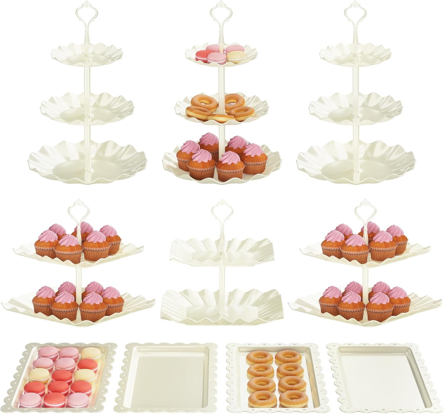 10 PCS Cupcake Stand Holder, Dessert Table Display Set, Treat Table ...