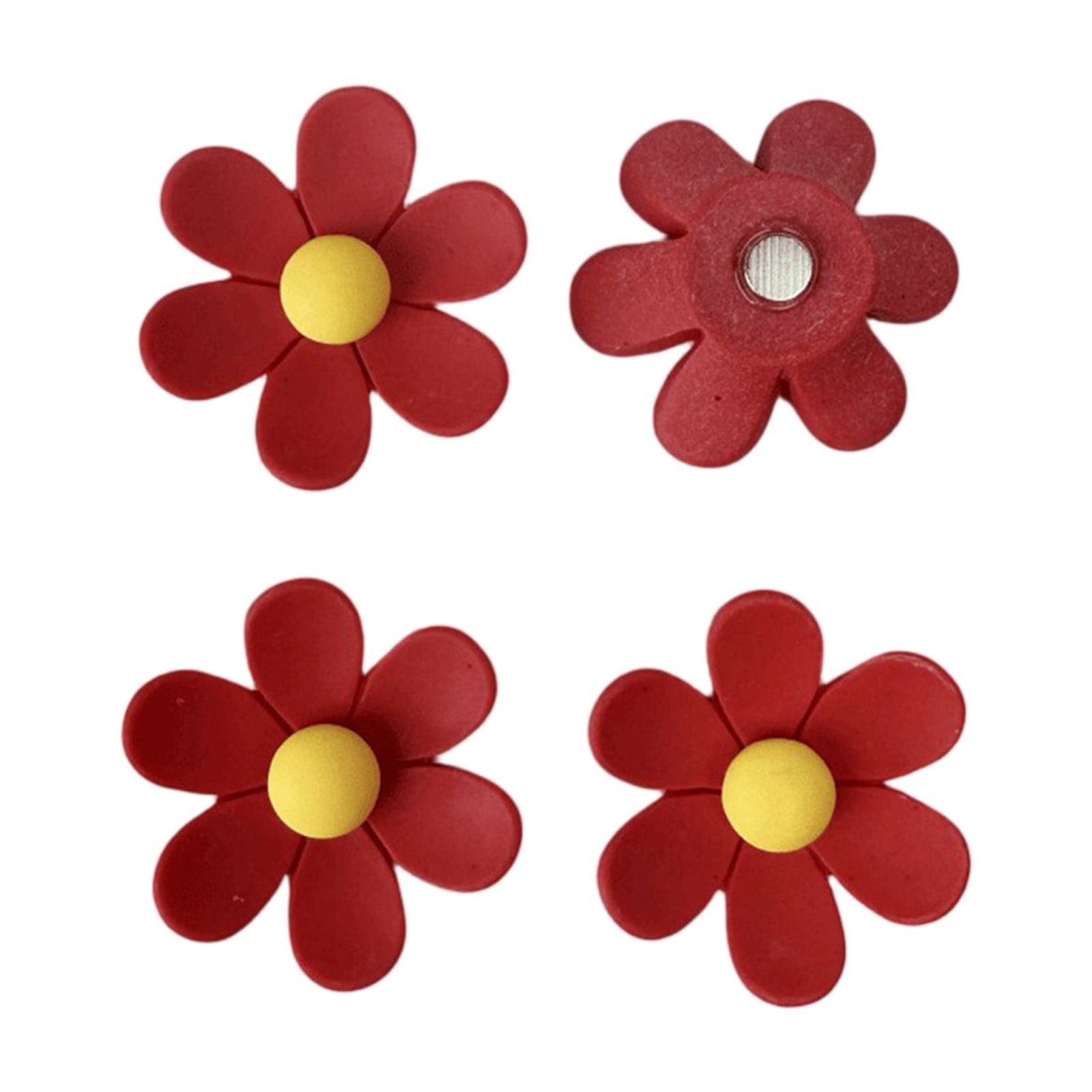 10 PCS Cute Colorful Flower Fridge Magnets 3D Magnetic Refrigerator ...