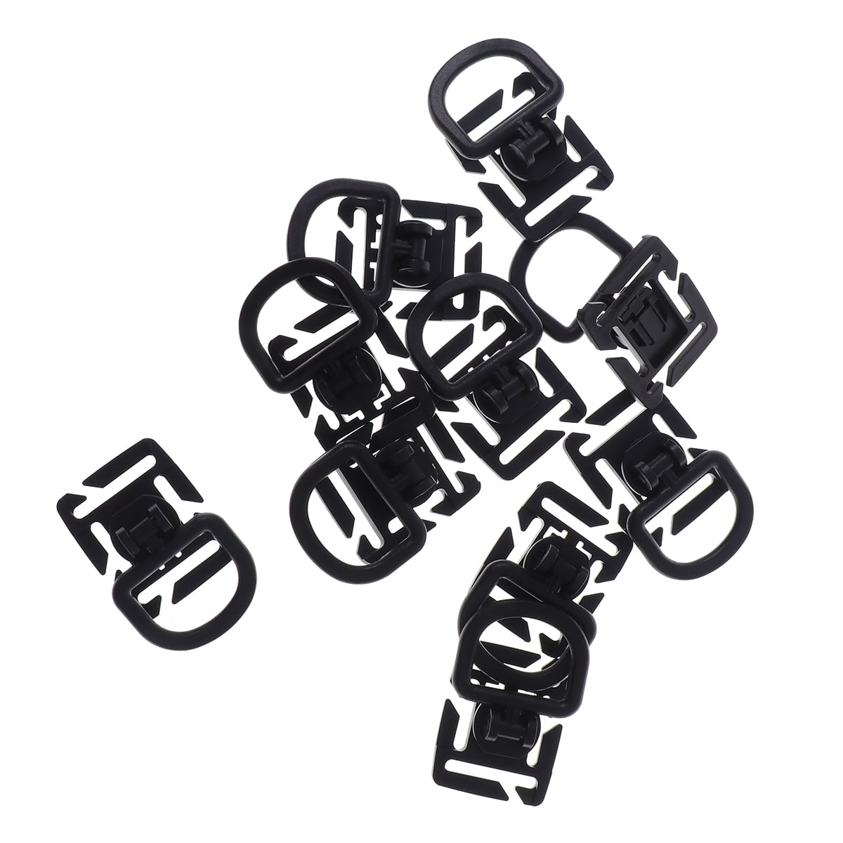 10 PCS D-ring Rotatable Locking Belt Buckles Outdoor Accessory (Black ...