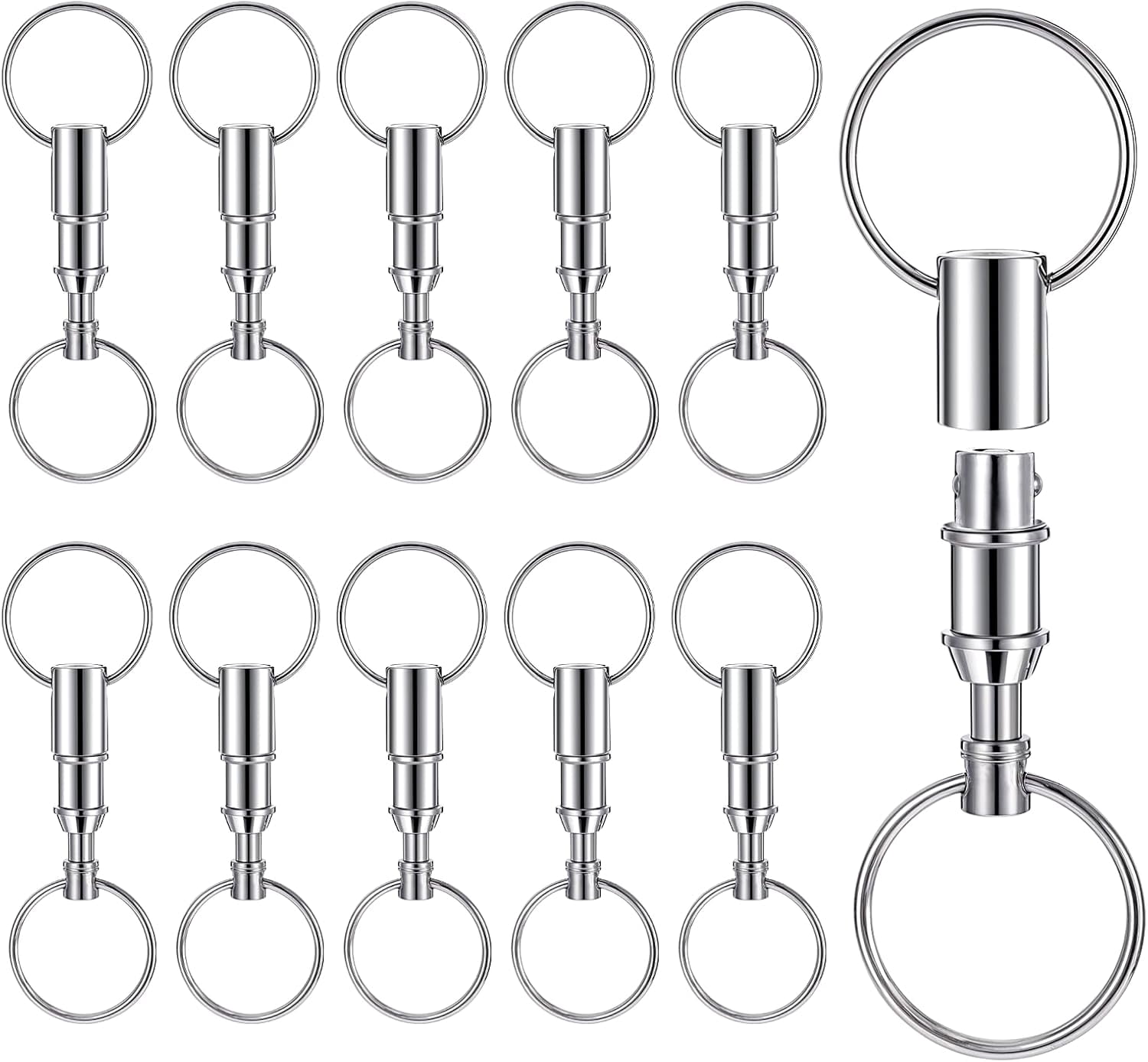 10 PCS Detachable Key Ring Quick Release Keychain, Heavy Duty Pull ...